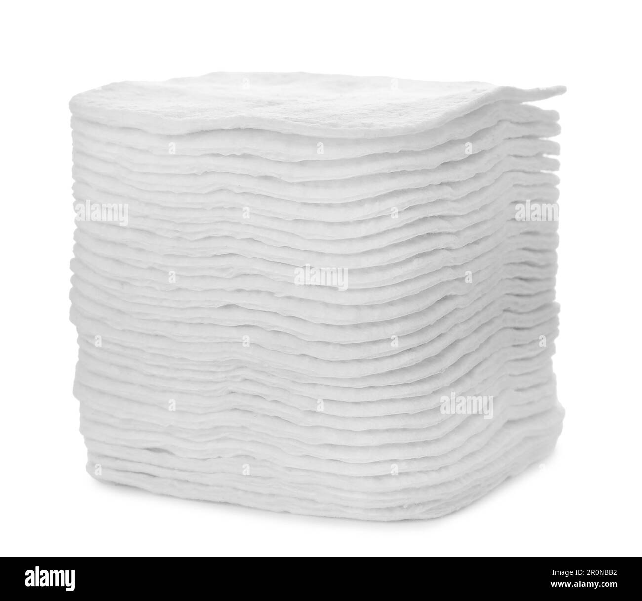 Stack of cotton pads on white background Stock Photo - Alamy