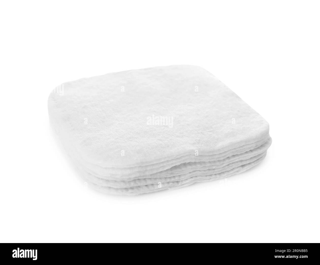 Stack of cotton pads on white background Stock Photo - Alamy