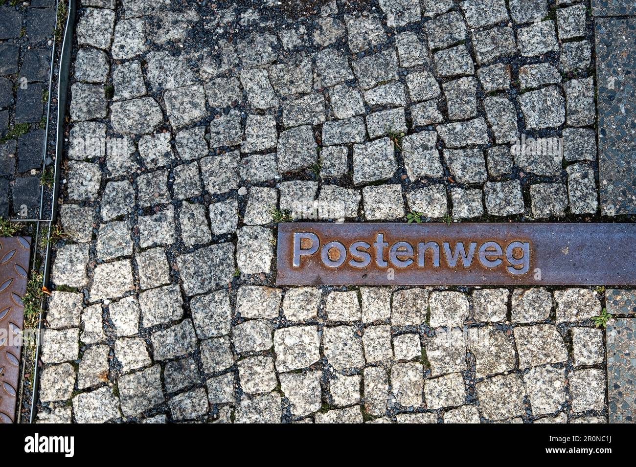 Memory strips embedded in the cobblestones on the Postenweg along the ...