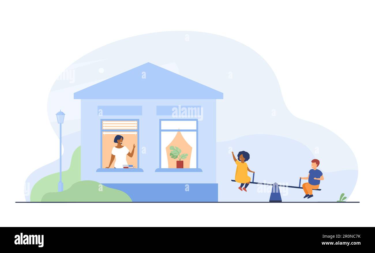 Modern child playground entertainment Stock Vector Images - Alamy