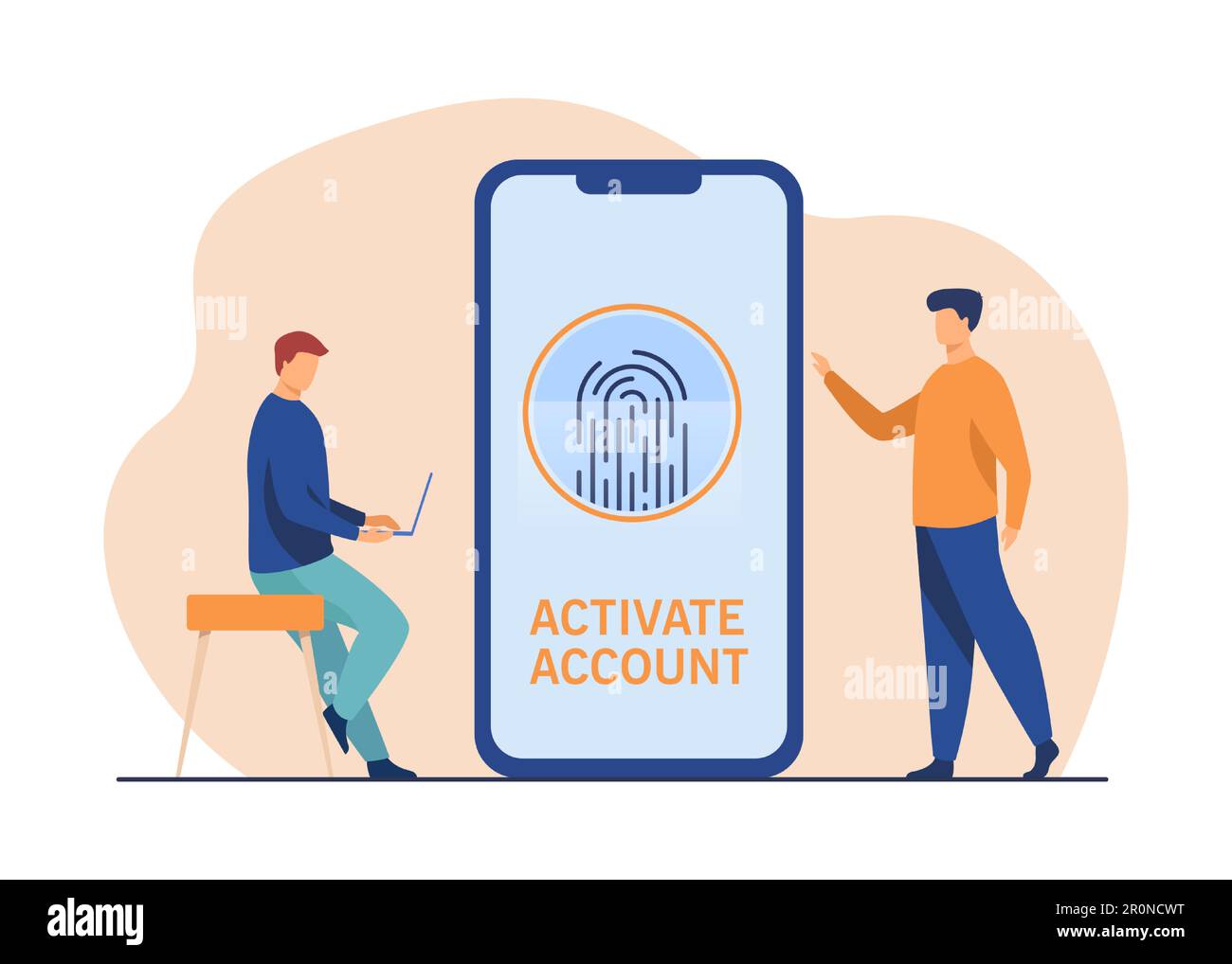 Futuristic biometric identification fingerprint Cut Out Stock Images & Pictures - Alamy