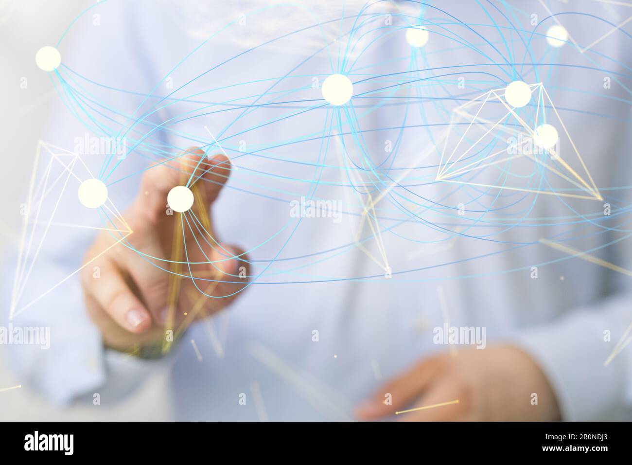 Complex network interconnected lines hi-res stock photography and ...