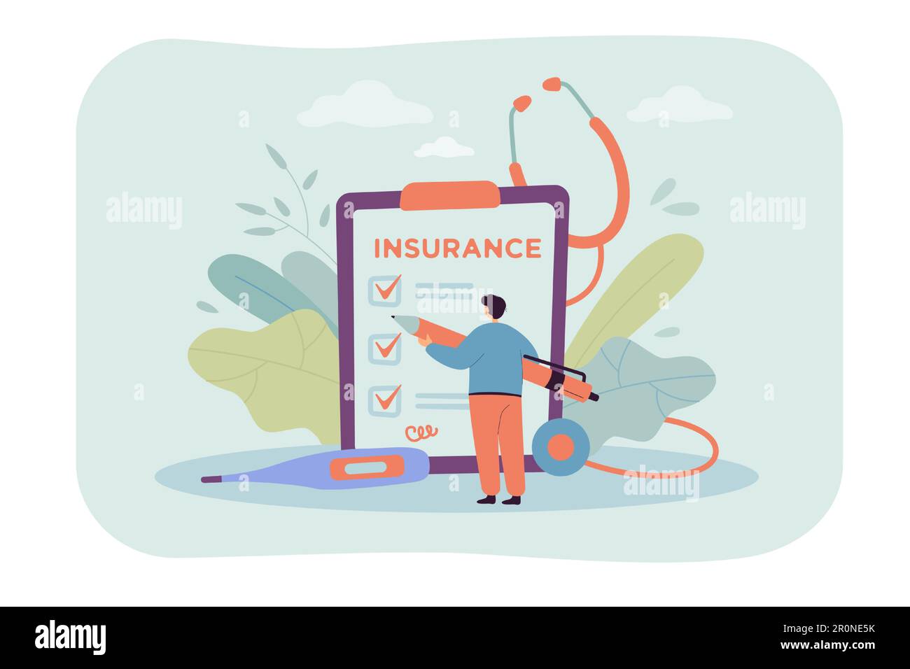 Health cartoon medical insurance plan Cut Out Stock Images & Pictures ...