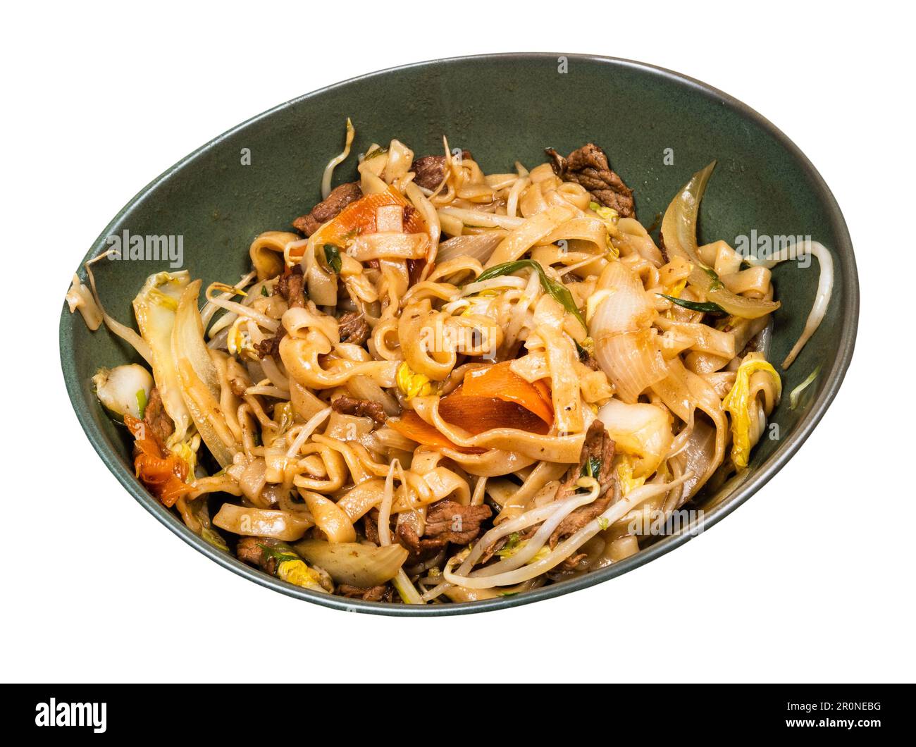 Vietnamese Sao Udon fried in wok with vegetables and beef pieces in ...