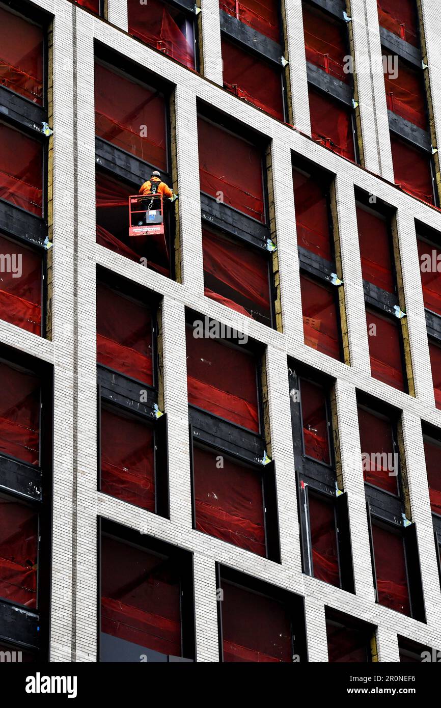 Worksite on a building - New York City - USA Stock Photo - Alamy