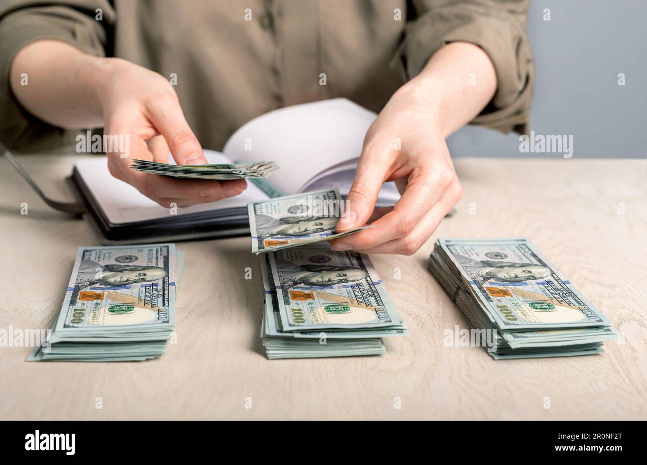 Personal budget distribution, diversification, allocation concept ...