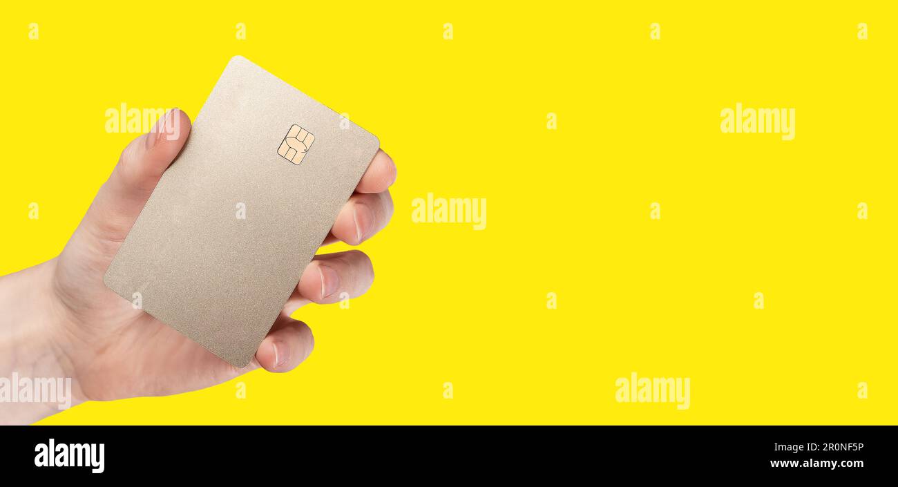 Yellow credit card template hi-res stock photography and images - Alamy