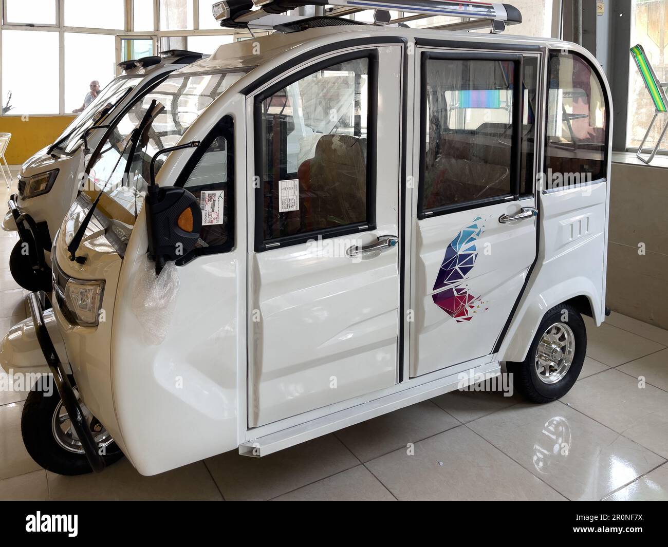 Santa Clara, Cuba - 2023: Electric tricycle for sale in an hard ...
