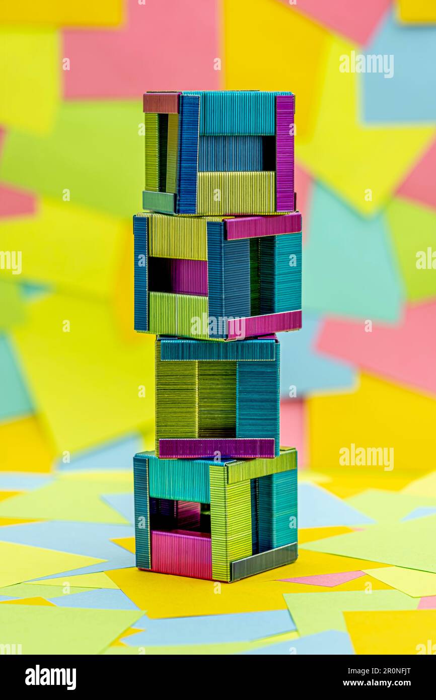 creativity to make staples in the form of a box with a background of ... creativity to make staples in the form of a box with a background of ...