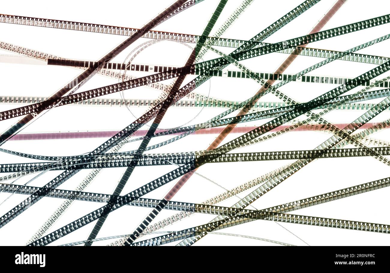 old 8mm cine film on white background Stock Photo - Alamy