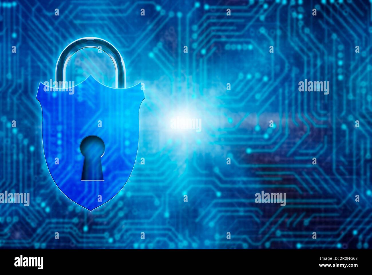 shield and lock as concept for security and safety in internet Stock ...