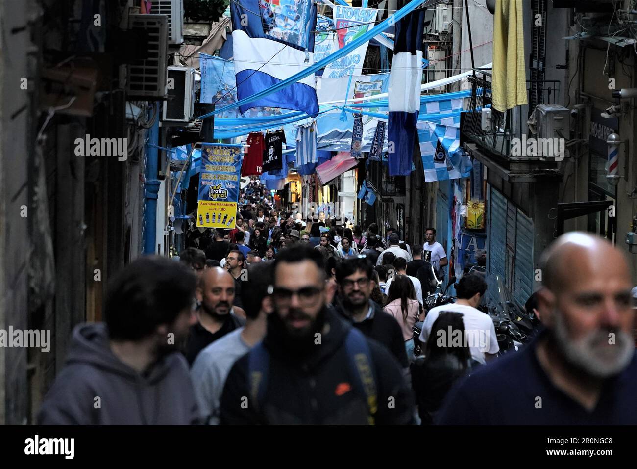Naples Champions of Italy.NAPLES, ITALY - MAY 06: The mural depicting ...