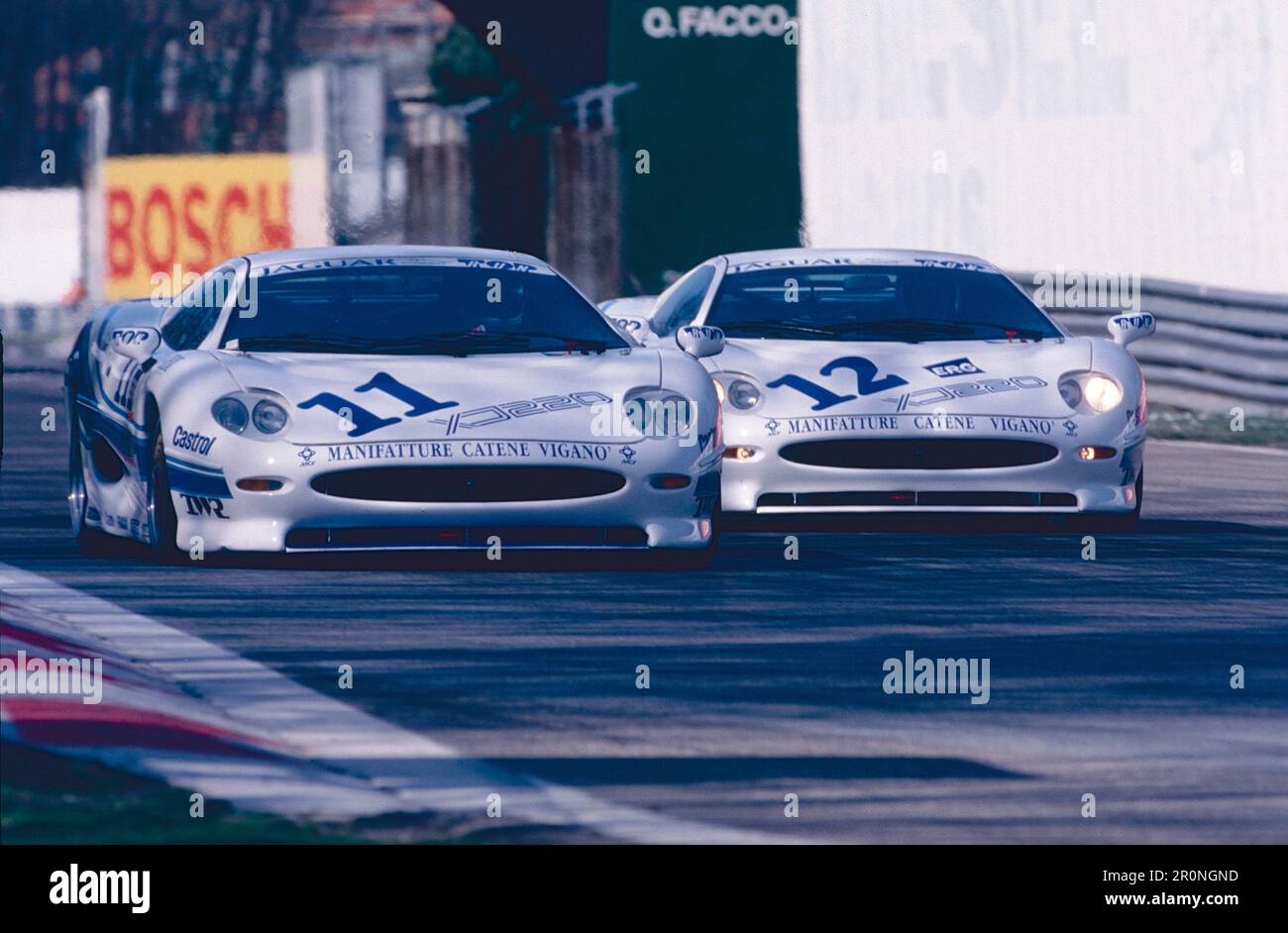 Jaguar XJ220 racing cars at the Italian GT Monza, Italy 1993 Stock ...