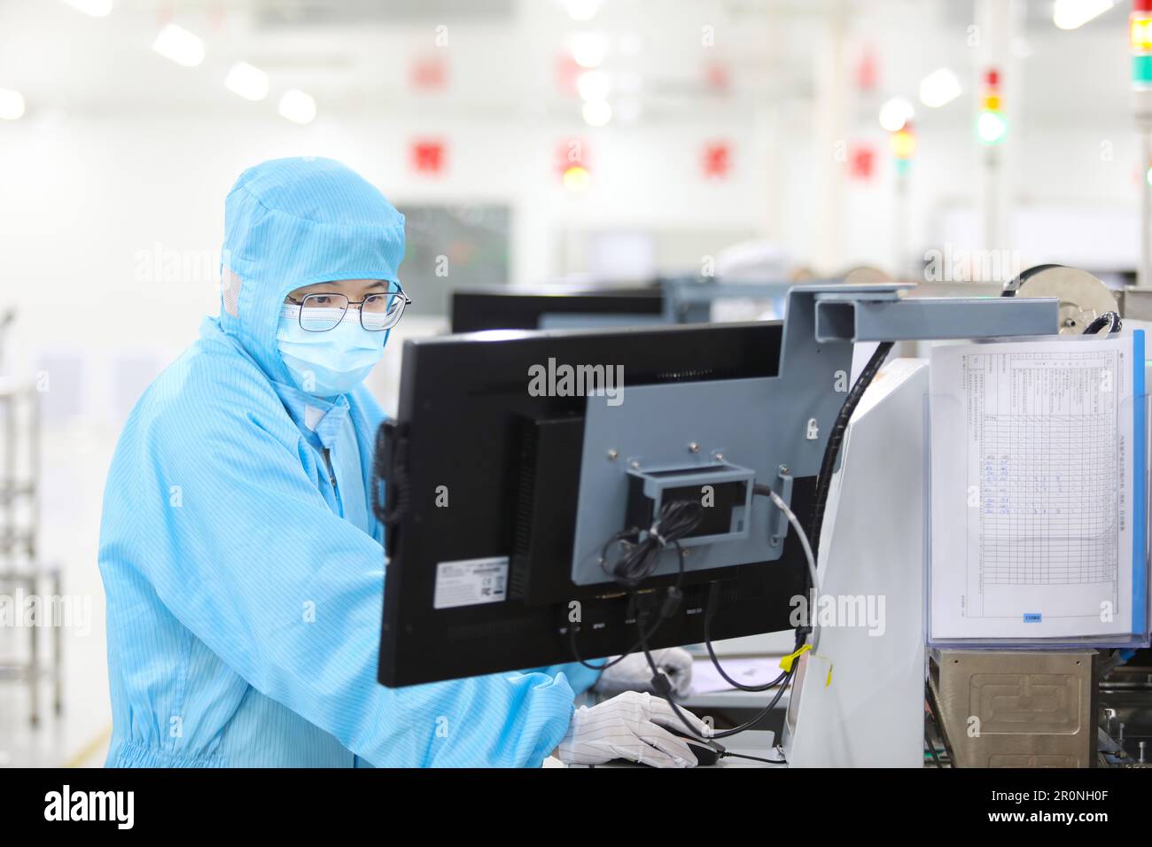 CHONGQING, CHINA - MAY 9, 2023 - Workers watch the production of ...