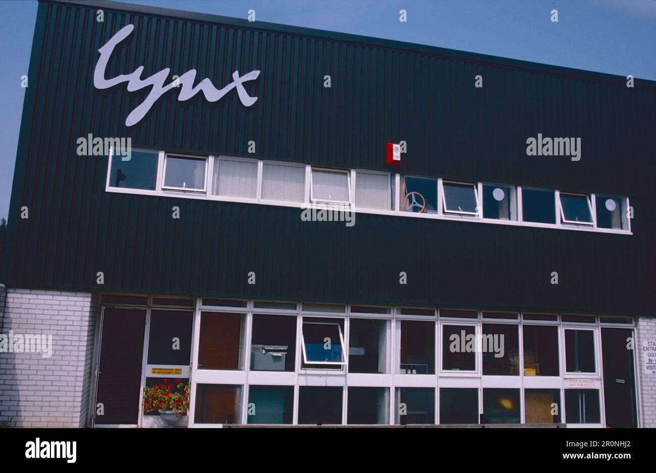 View of the premises of the Lynx Motor Company, UK 1980s Stock Photo ...