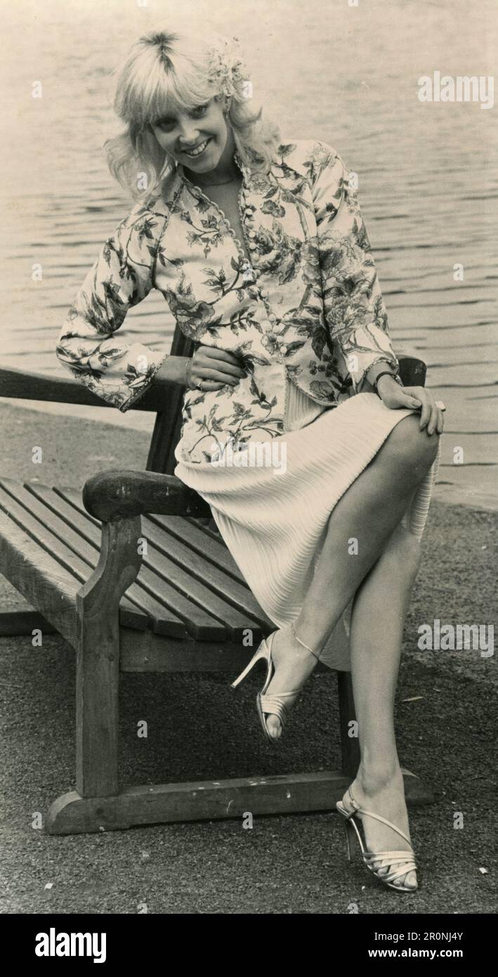 British TV commercial model and TV hostess Selina Judd, UK 1977 Stock ...