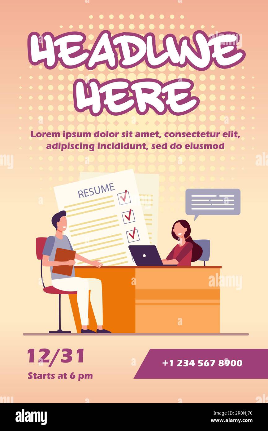 Job interview concept Stock Vector Image & Art - Alamy