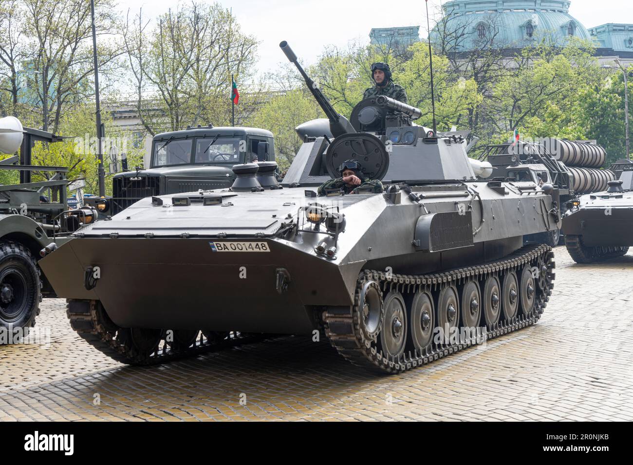 Sofia, Bulgaria. May 6th, 2023. Armored military vehicles lined up for ...