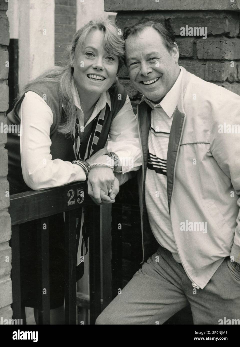 Actress Wendy Richard and actor Bill Treacher in the TV series ...