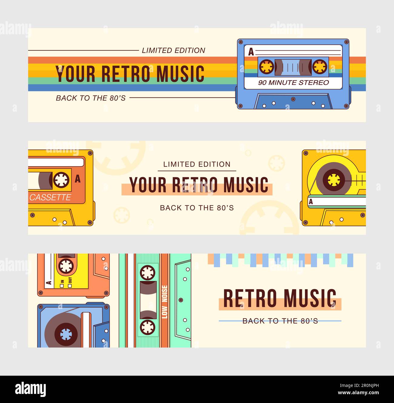 Stylish banner designs for old music festival Stock Vector Image & Art ...