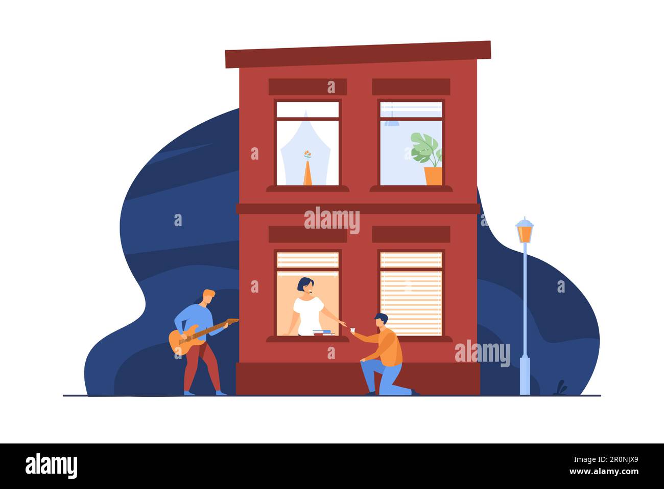 Boyfriend and girlfriend house Cut Out Stock Images & Pictures - Alamy