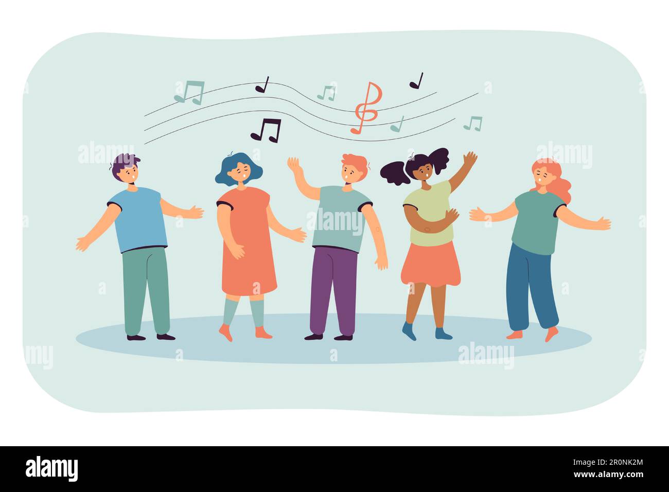 Children singing songs Stock Vector Image & Art - Alamy