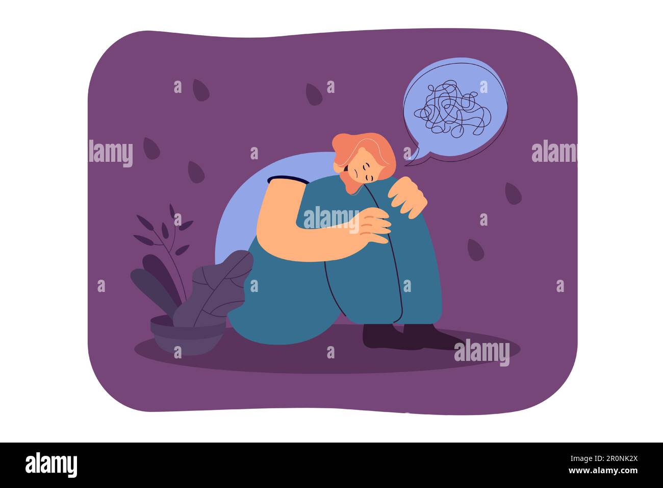 Anxiety and depression vector illustration Stock Vector Image & Art - Alamy