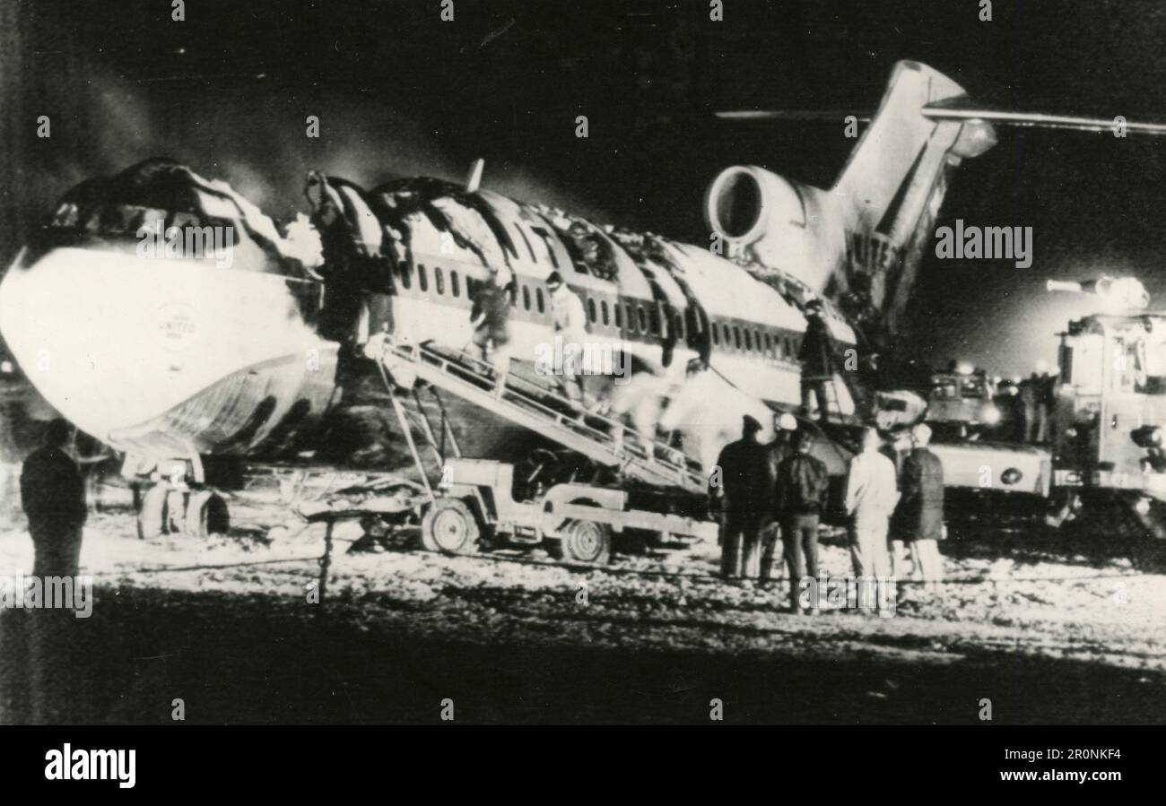 United Airlines Flight 227 after the crash, Salt Lake City, USA 1965 ...