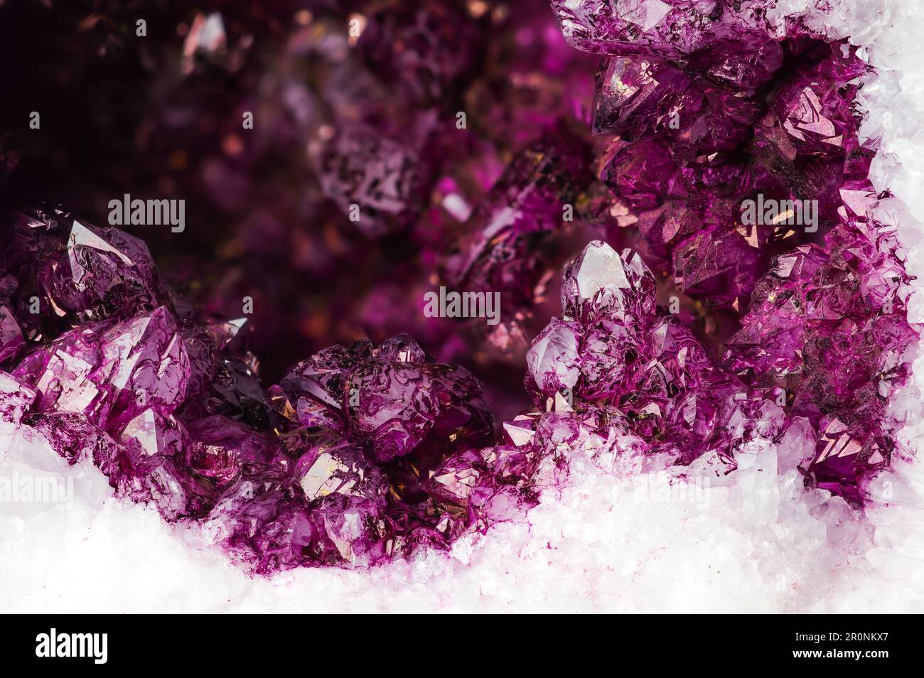 artificially stained (painted) quartz to look like an amethyst. pink ...