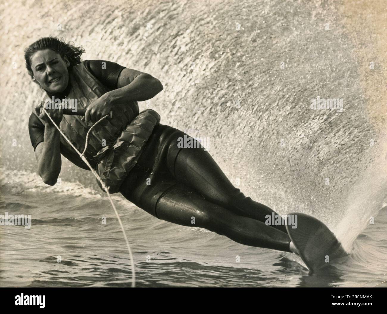 British water skier Anne Wilton training at the Princess Club, Ashford ...