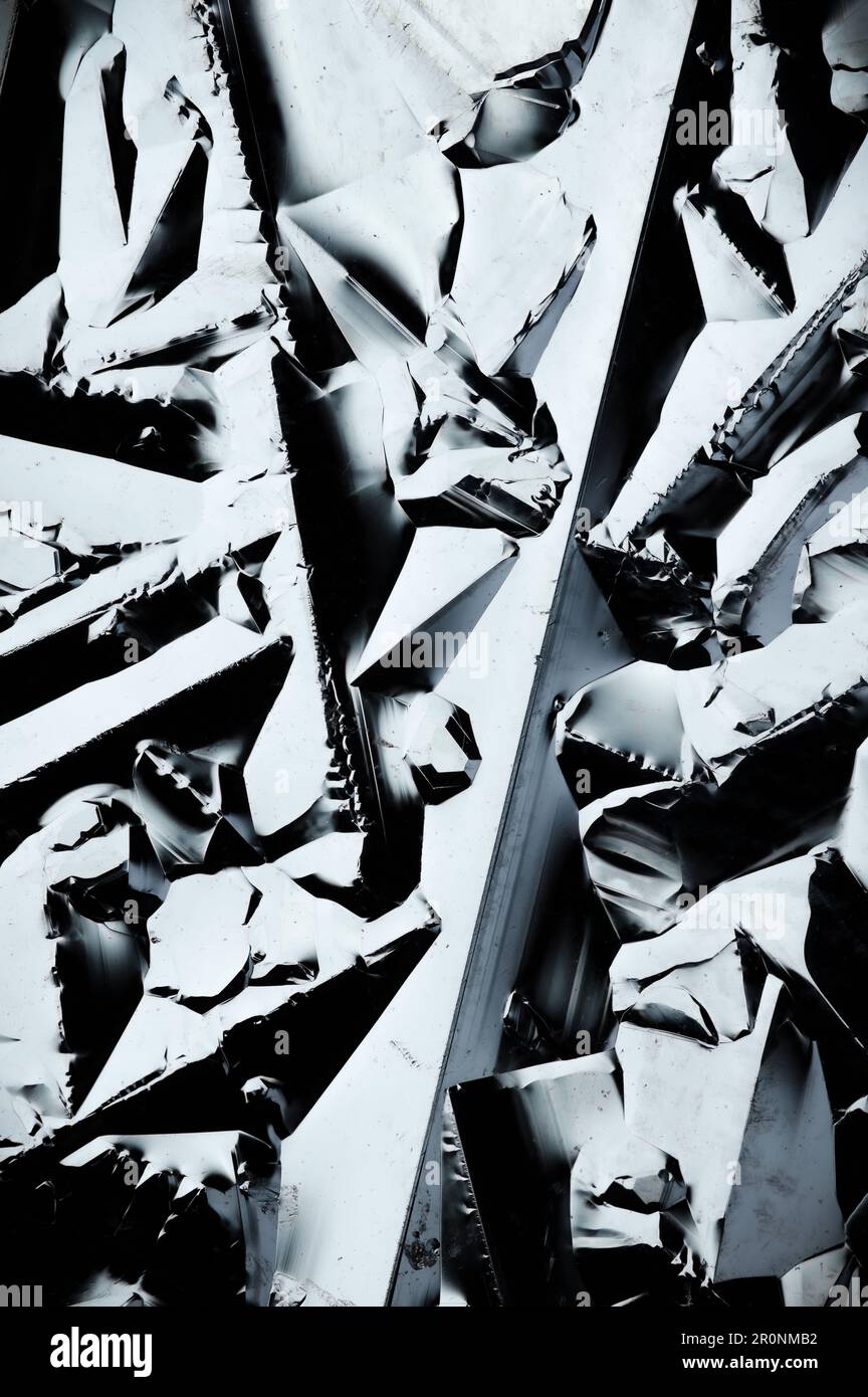 Silicon (Si 14) pure crystalline form, macro detail texture background ...