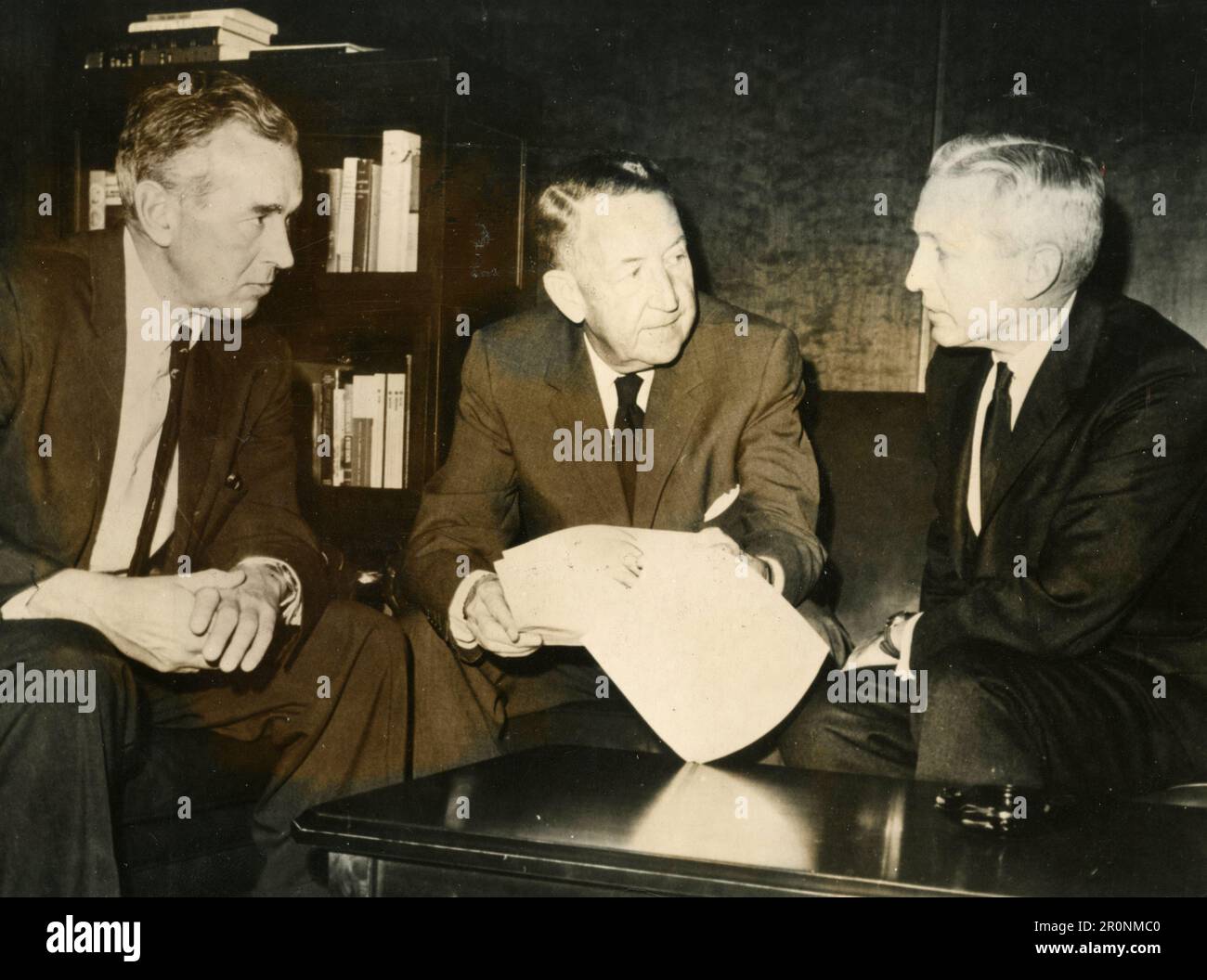 British politicians at a meeting, UK 1965 Stock Photo - Alamy