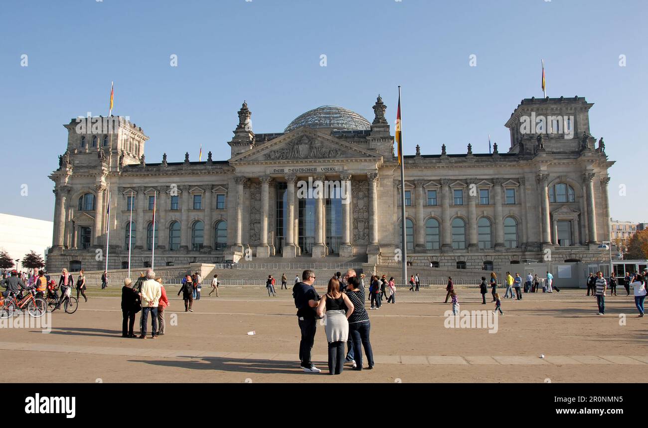 Berlin, Germany: The Reichstag Building, home of the German Parliament ...