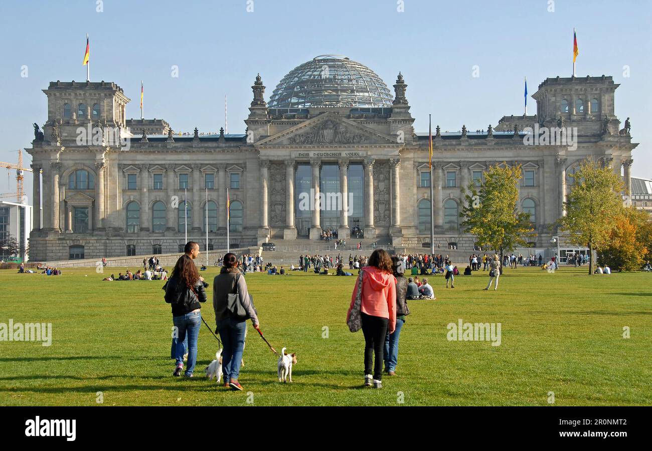 Berlin, Germany: The Reichstag Building, home of the German Parliament ...