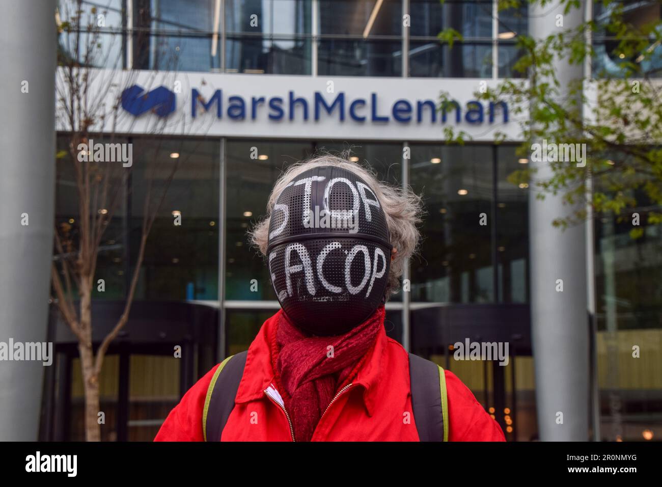 London, England, UK. 9th May, 2023. Activists gathered outside Marsh ...