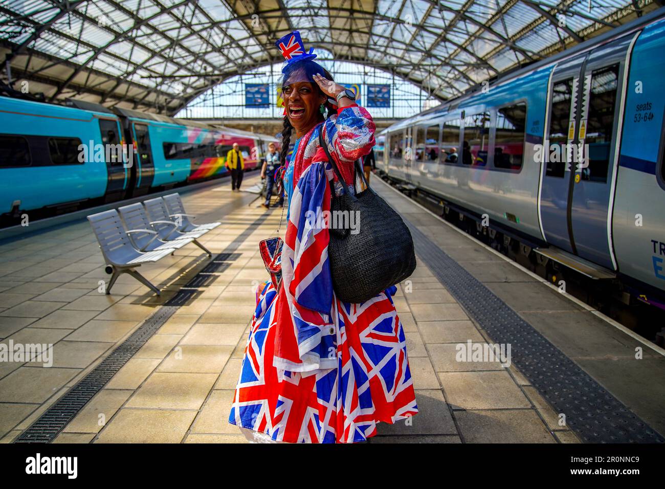 Two trains carrying 170 Eurovision song contest superfans arrive into ...