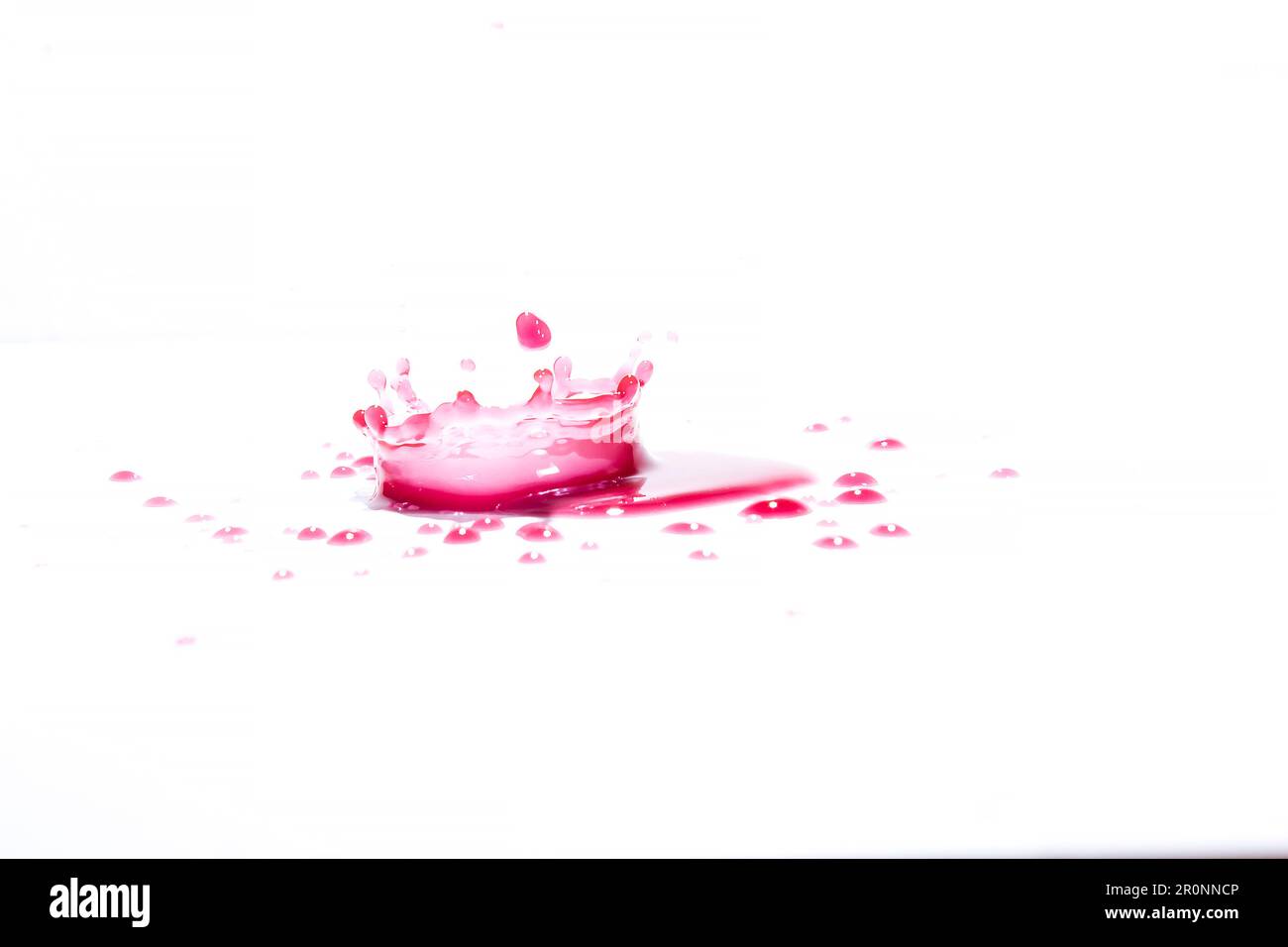 Red water splashes On a white background, photography. Red water ...
