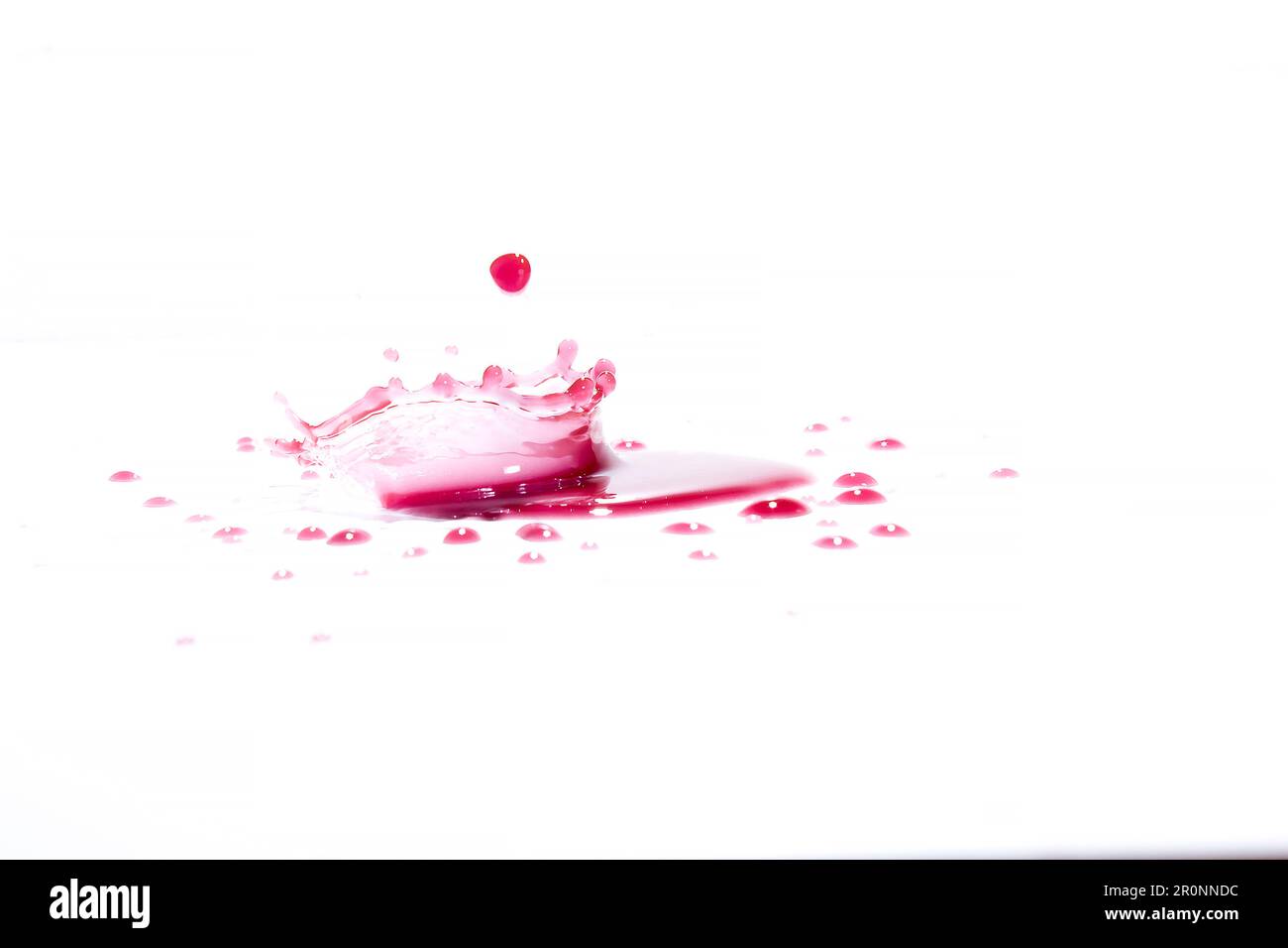 Red water splashes On a white background, photography. Red water ...