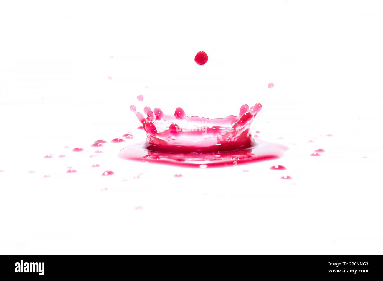 Red water splashes On a white background, photography. Red water ...
