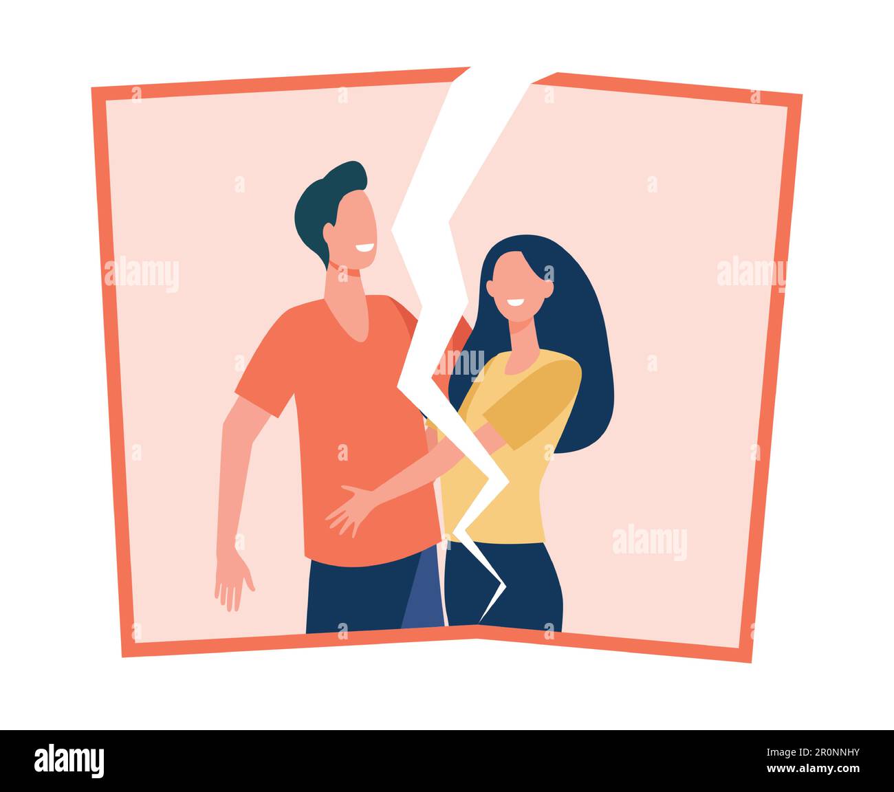 Couple separation photo torn hi-res stock photography and images - Alamy