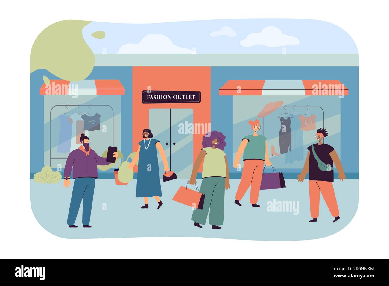 Fashionable clothes shop in Cut Out Stock Images & Pictures - Alamy