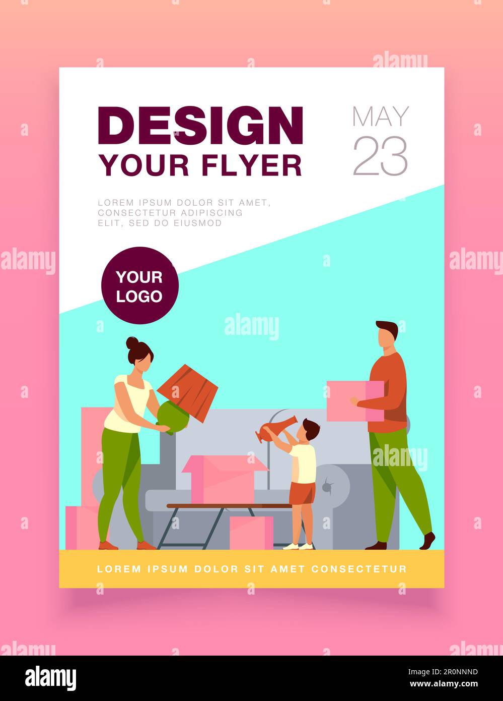 Couple moving house packing Stock Vector Images - Alamy