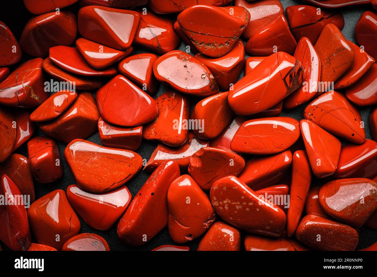 red jasper stone chips macro detail texture background. close-up ...