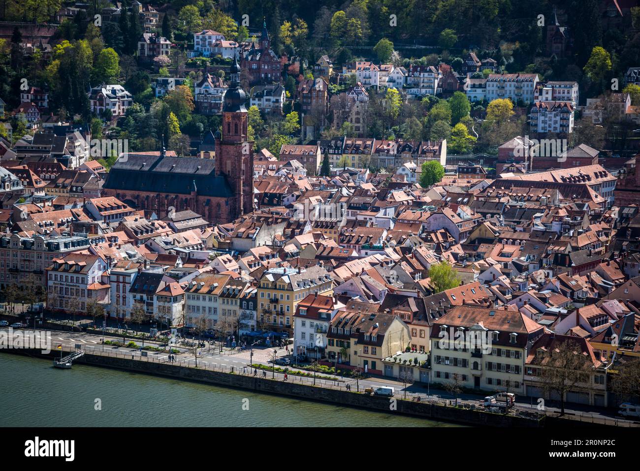 Heidelberg Old Town and the river Neckar, Heidelberg, Germany Stock Photo - Alamy