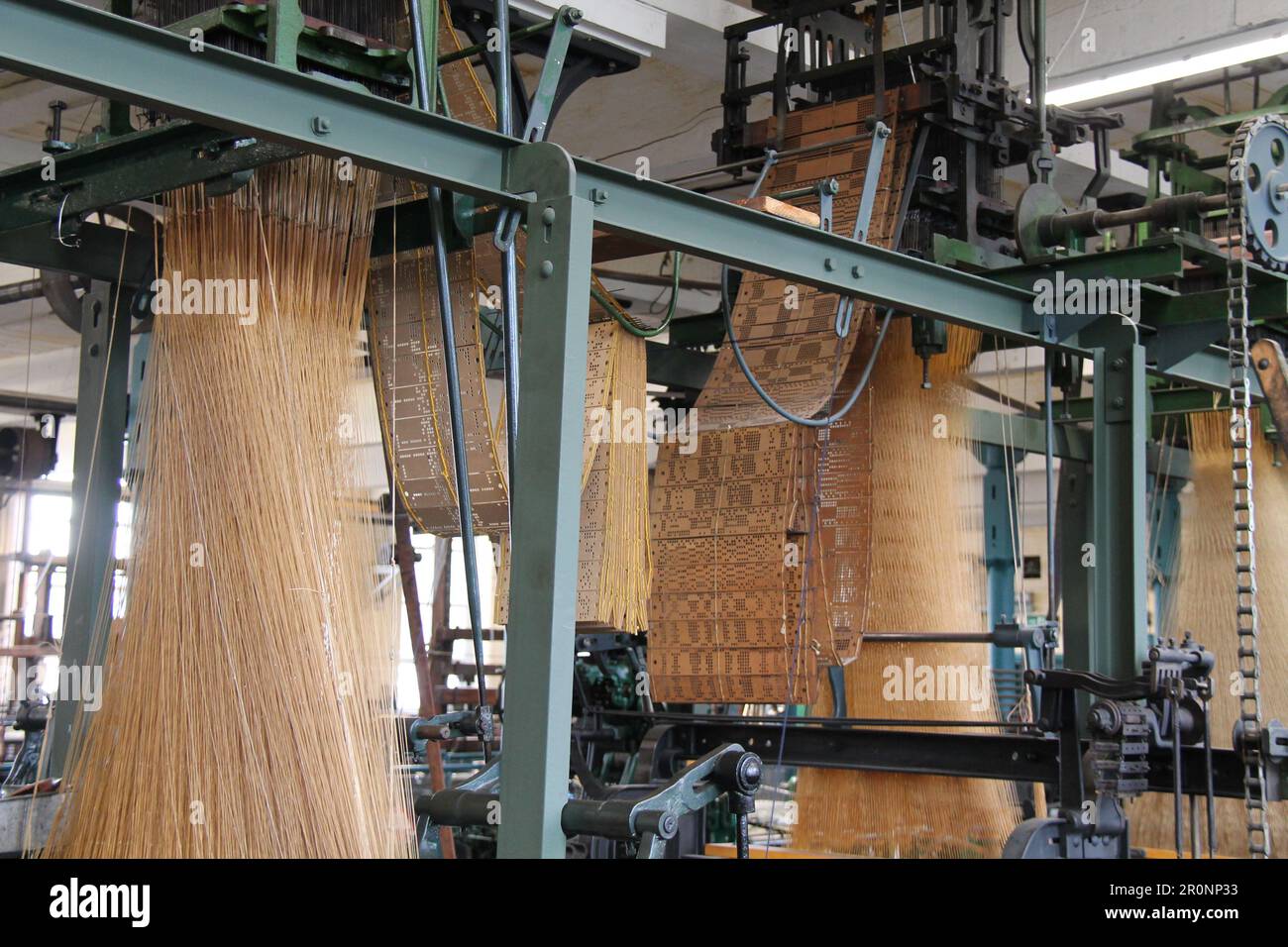 The Complex Workings of Vintage Textile Machines Stock Photo - Alamy
