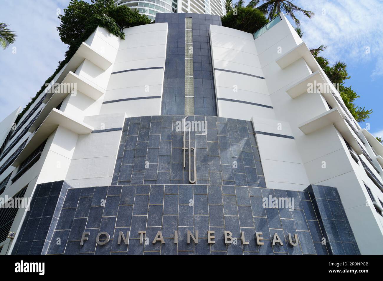 MIAMI BEACH, FL -18 FEB 2023- View of the Fontainebleau Miami Beach, a ...