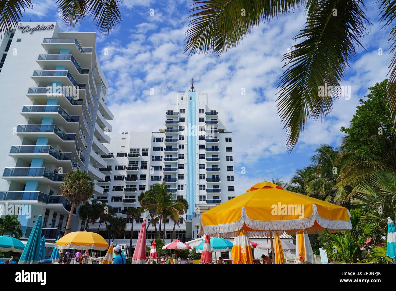 MIAMI BEACH, FL -15 FEB 2023- View of the Confidante, an oceanfront ...