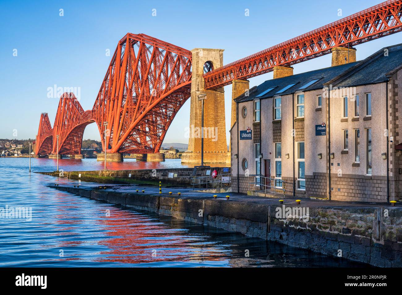 Queensferry Lifeboat Station on Haws Pier and Forth Rail Bridge - South ...