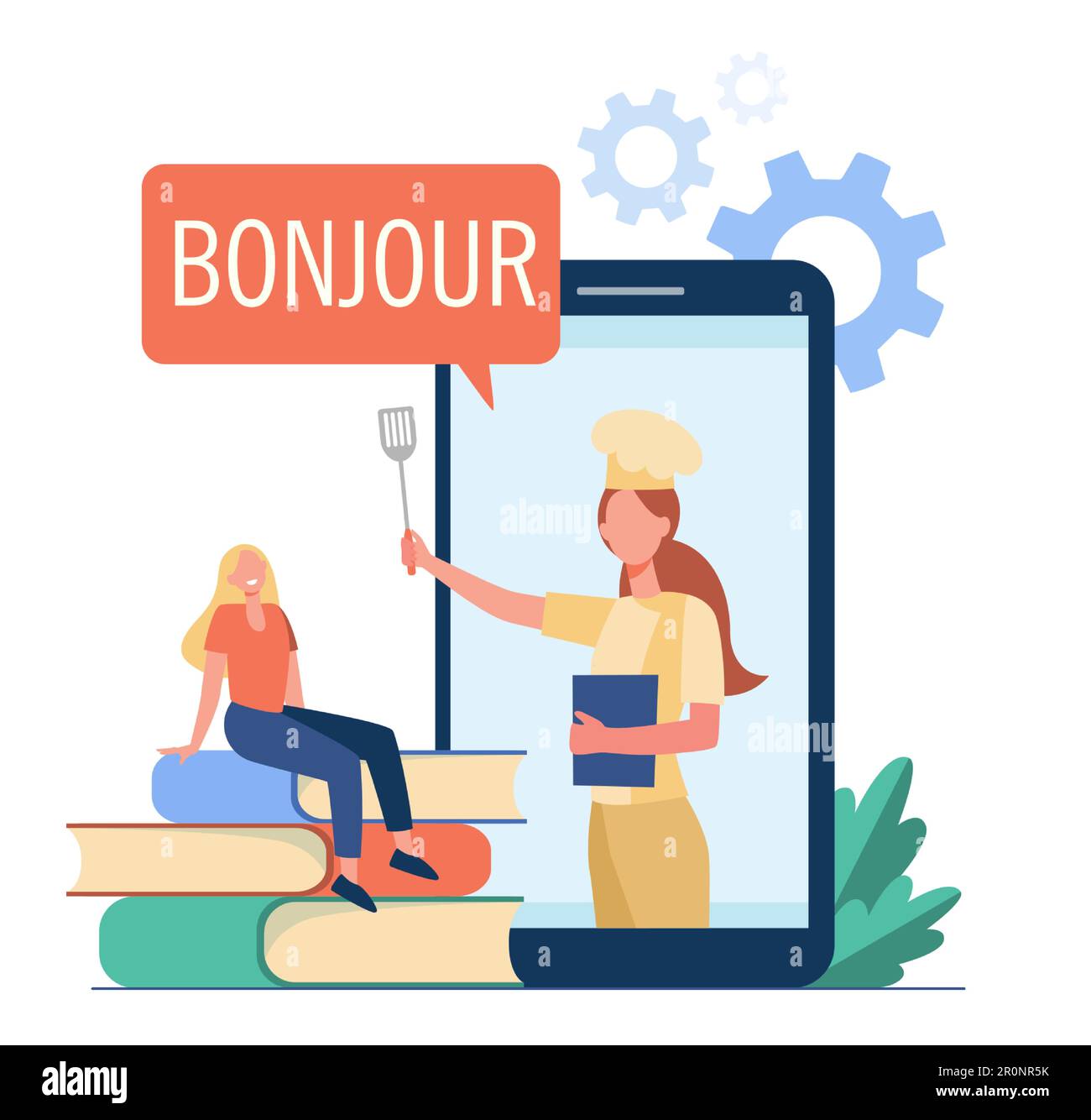 Young woman learning french Cut Out Stock Images & Pictures - Alamy
