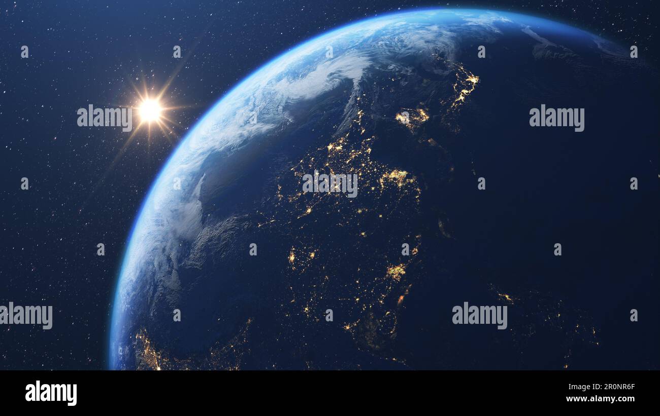Beautiful planet earth seen from space Stock Photo - Alamy